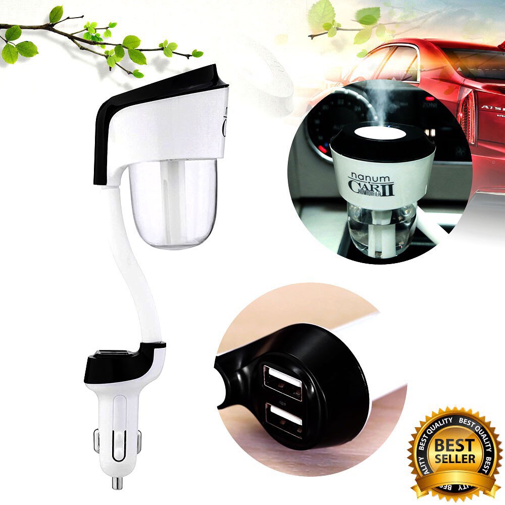 ♒OW-CH2U Car electronic humidifier- 2USB socket | Lazada PH