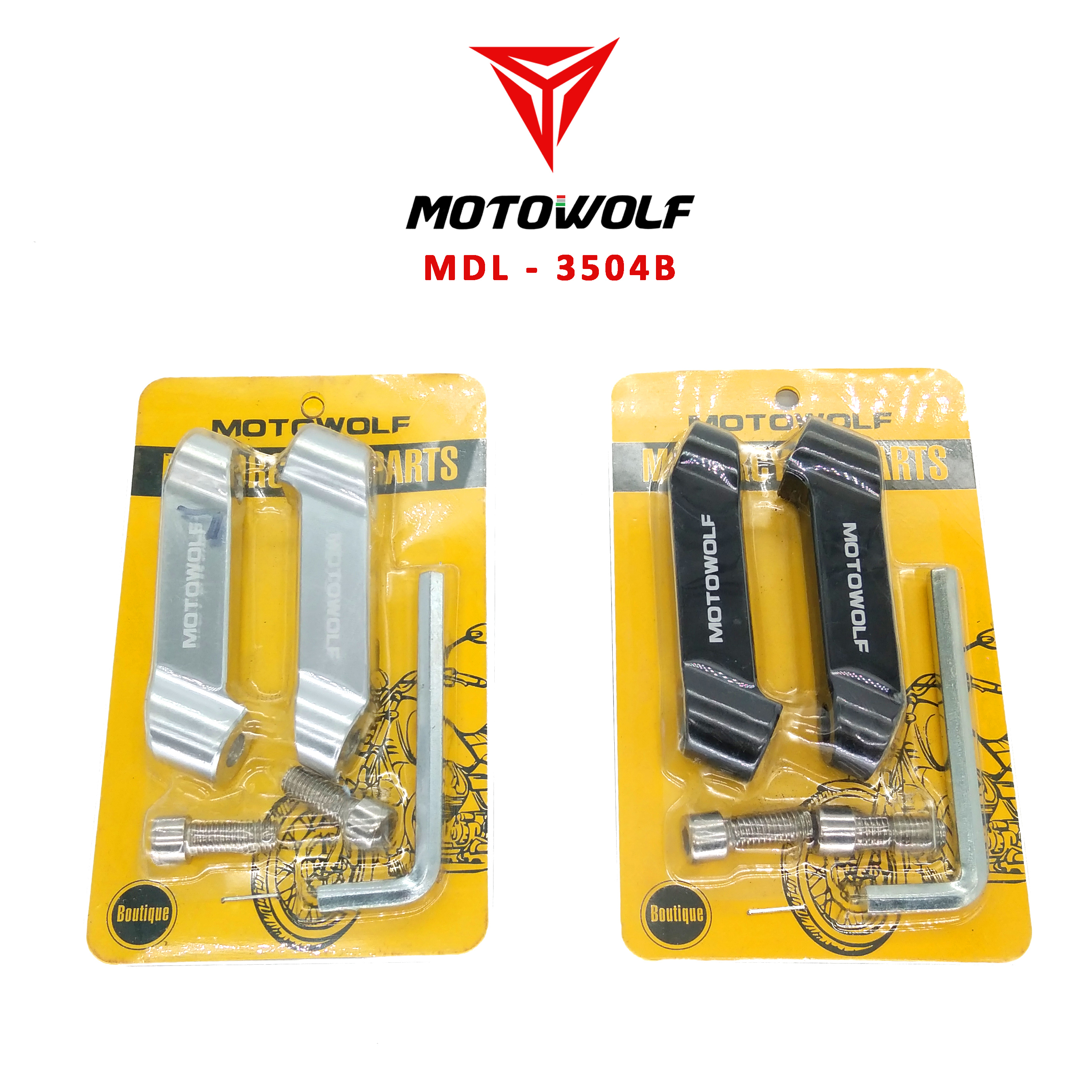 ORIGINAL MOTOWOLF MDL-3504B UNIVERSAL MIRROR EXPANSION ADAPTOR BRACKET ...