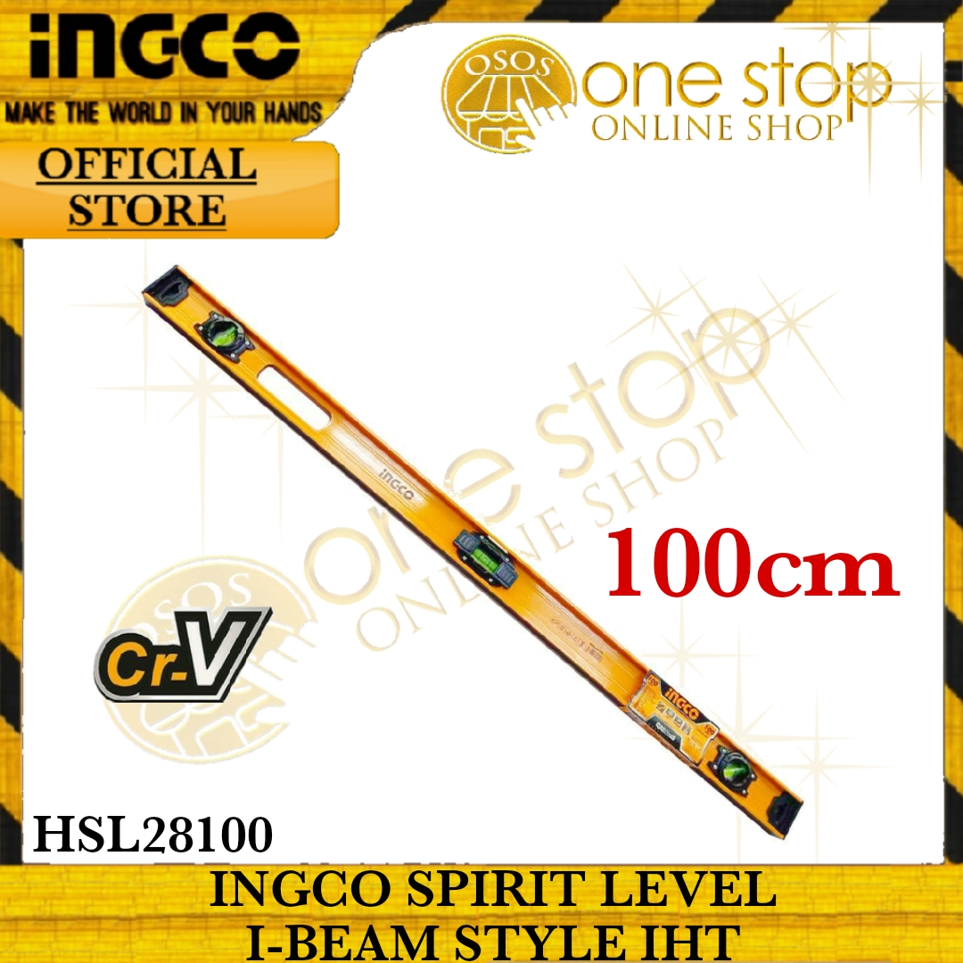 INGCO Original Spirit Level Bar I-Beam Style 100cm HSL28100 •OSOS ...