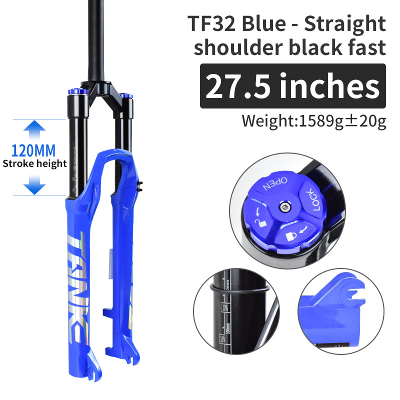 TANKE Blue Air FORK Magnesium Alloy MTB Boost Bicycle Fork Suspension ...