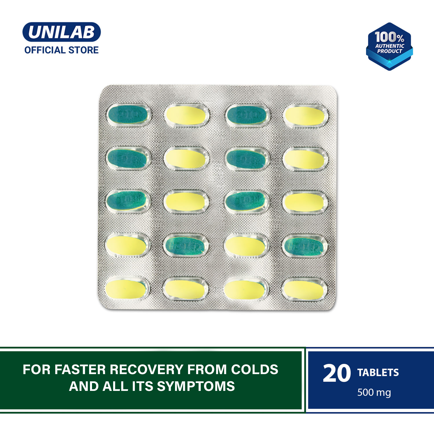 Unilab Neozep Z+ 20 Tablets - For faster recovery from Runny Nose ...