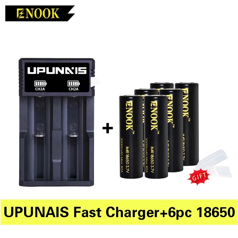 OP- Enook X2 PLUS Quick Charging Battery Charger for 18650 21700 Li-ion ...