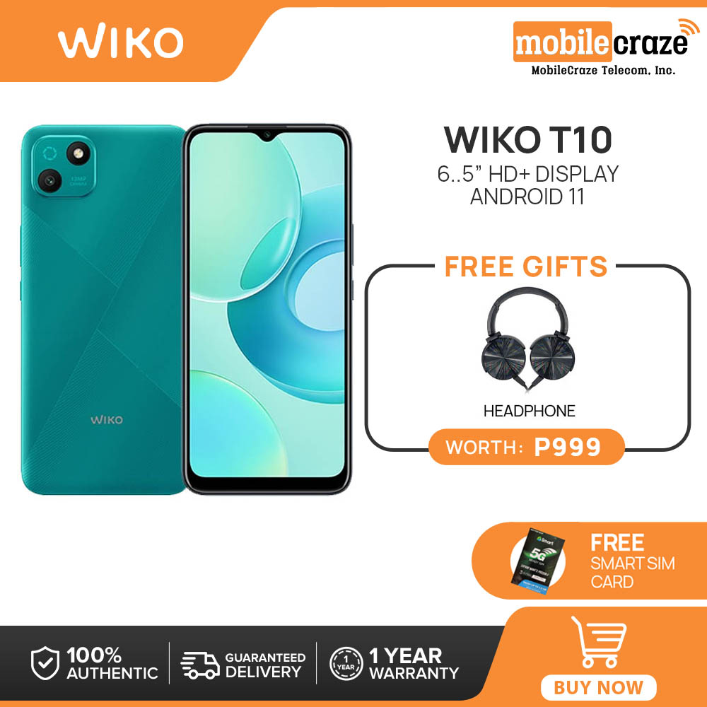 Wiko T10 Cellphone | 2GB+64GB / 4GB+128GB | 6.5” HD+ Display | MediaTek ...