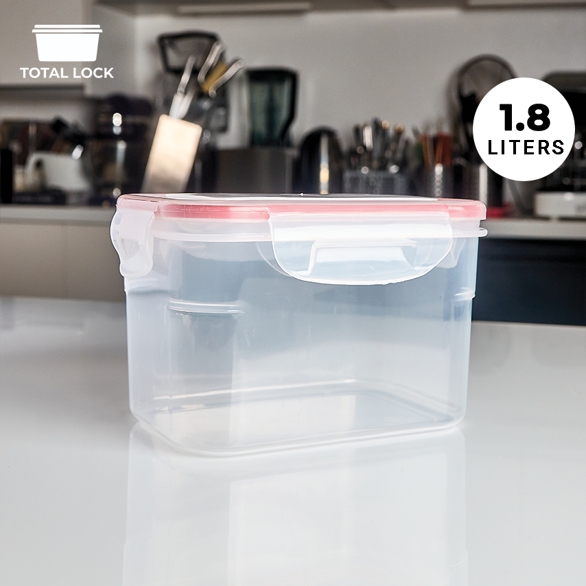Total Lock 1.8L Rectangle Stackable Airtight Food Storage Container ...