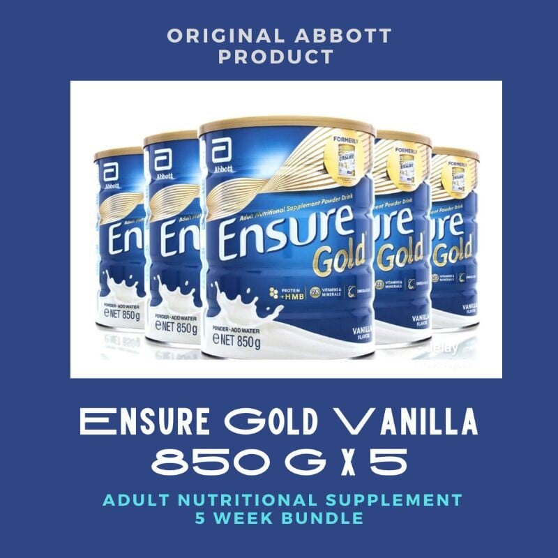 Ensure Gold Vanilla Flavor ( 850 g x 5 ) Adult Nutritional Food ...