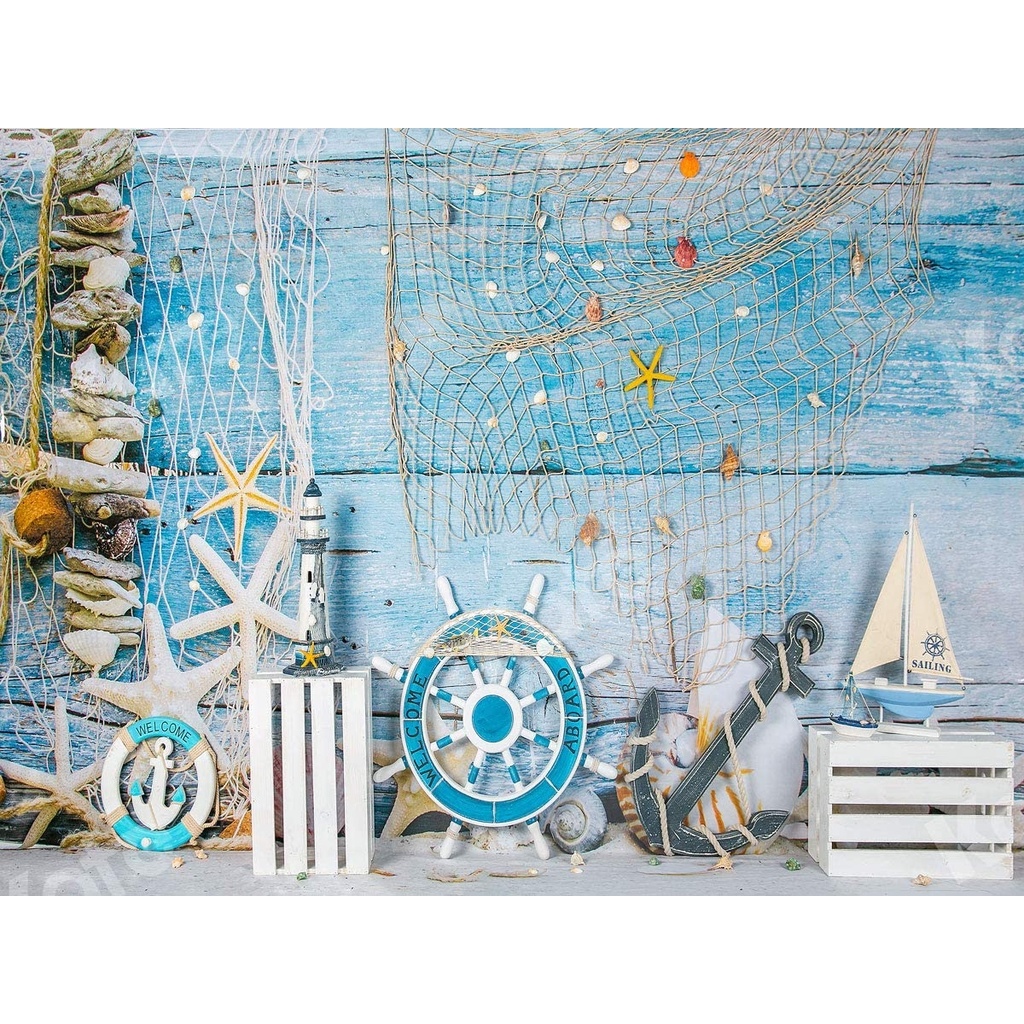 Cruise Ship Deck Ocean Backdrop Nautical Cruise Theme Party Photography ...