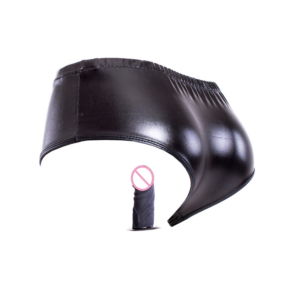 SM PU Leather Chastity Belt Pants Device Panty Harness Bondage Underwear Cosplay BDSM Bondage ...