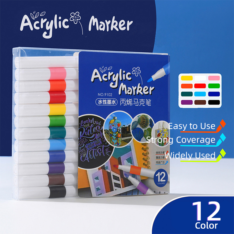 80 Colors DIY Acrylic Marker Pen Set Colored Pen Coloring Set Touch ...
