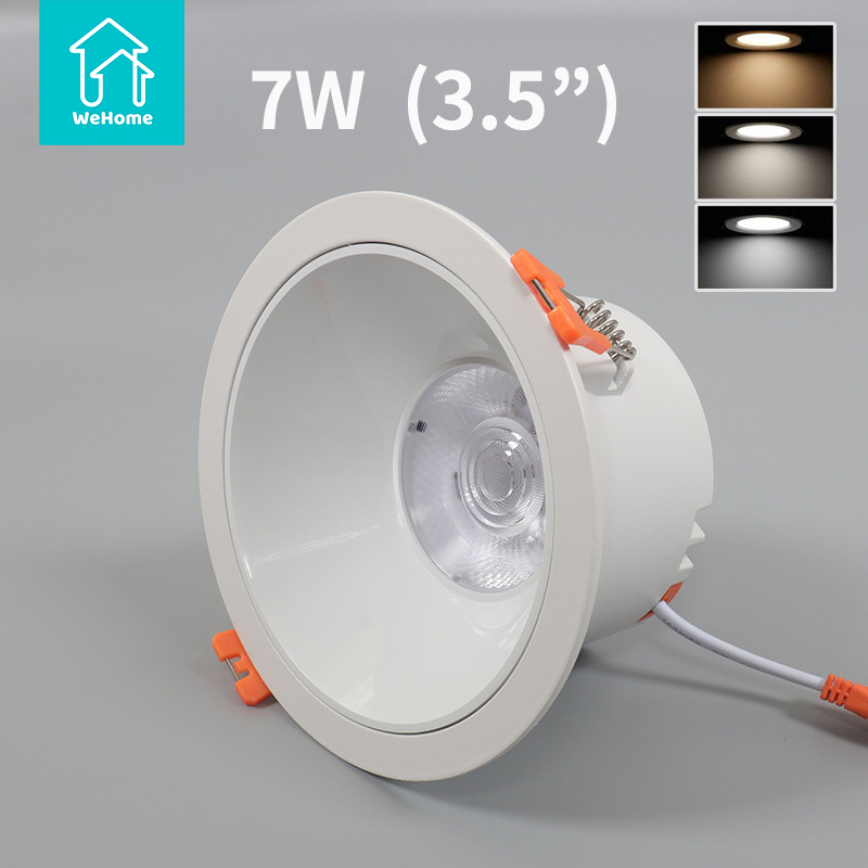 WeHome Tri Colors Slim Round Recessed Anti-Glare LED Pin Light ...