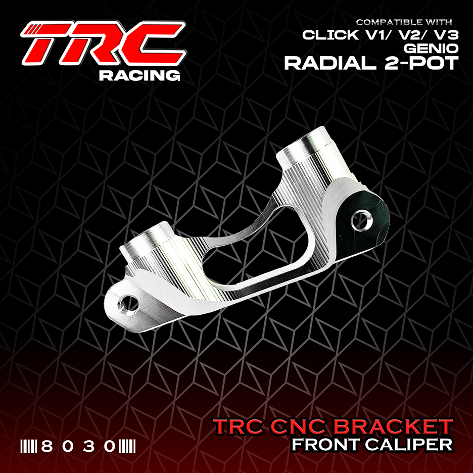 TRC Racing 2 POT Radial Brake Caliper Bracket CNC for Honda Click v1 v2 v3 125 / 150 8030 ...