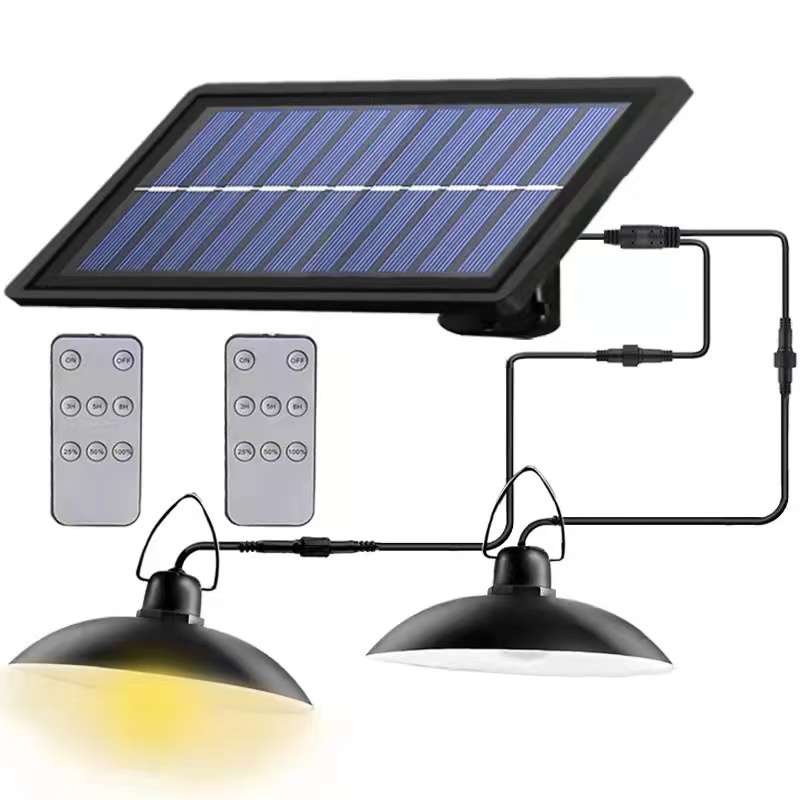 1/2 Head Outdoor Waterproof LED Solar Lights Hanging Solar Pendant Lamp ...