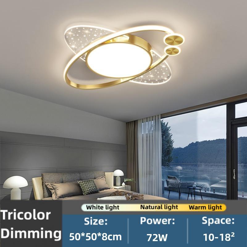 Nordic LED Light Tricolor Dimming With Remote Control Ceiling Light ...