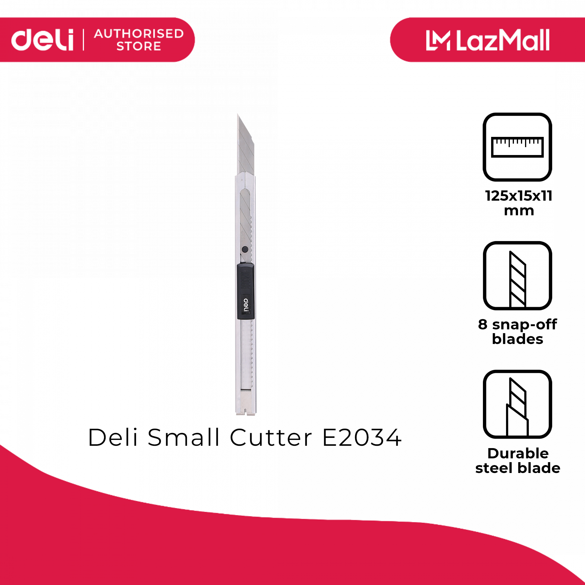 Deli Small Cutter (1 pc) 30-degree blade tip E2034 [75322034] | Lazada PH