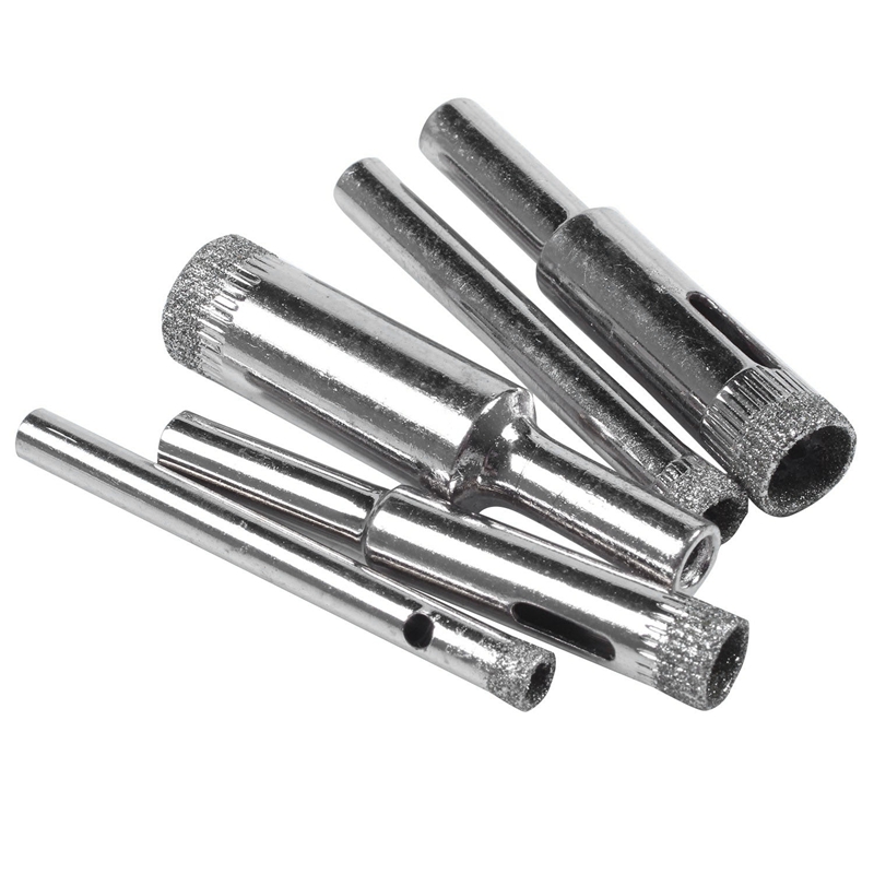 [ในสต็อก] [COD]5Pcs Diamond Coated Core Hole Saw Bit Set Tool For Tile ...