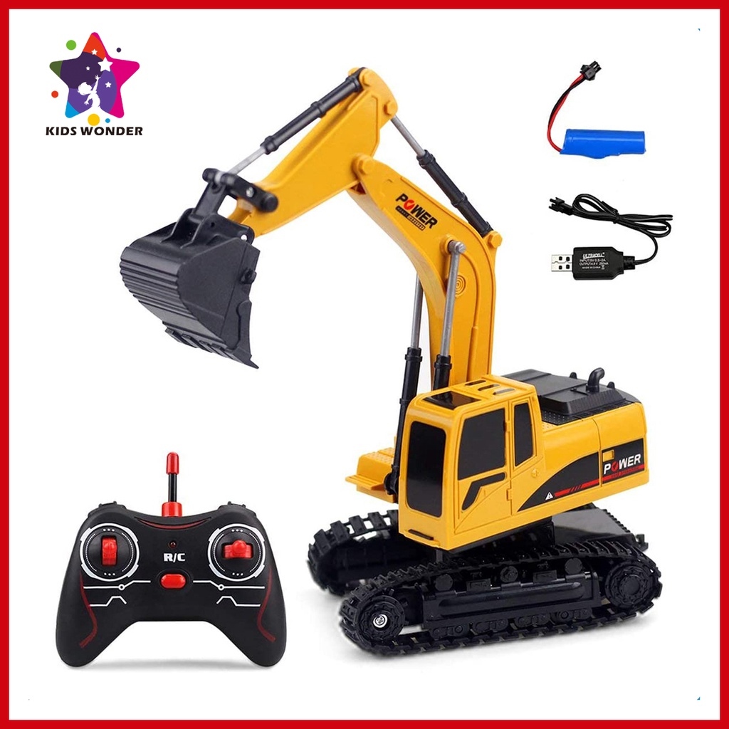 RC Remote Control Crane Excavator Bulldozer Truck Crane Vehicle Toys ...