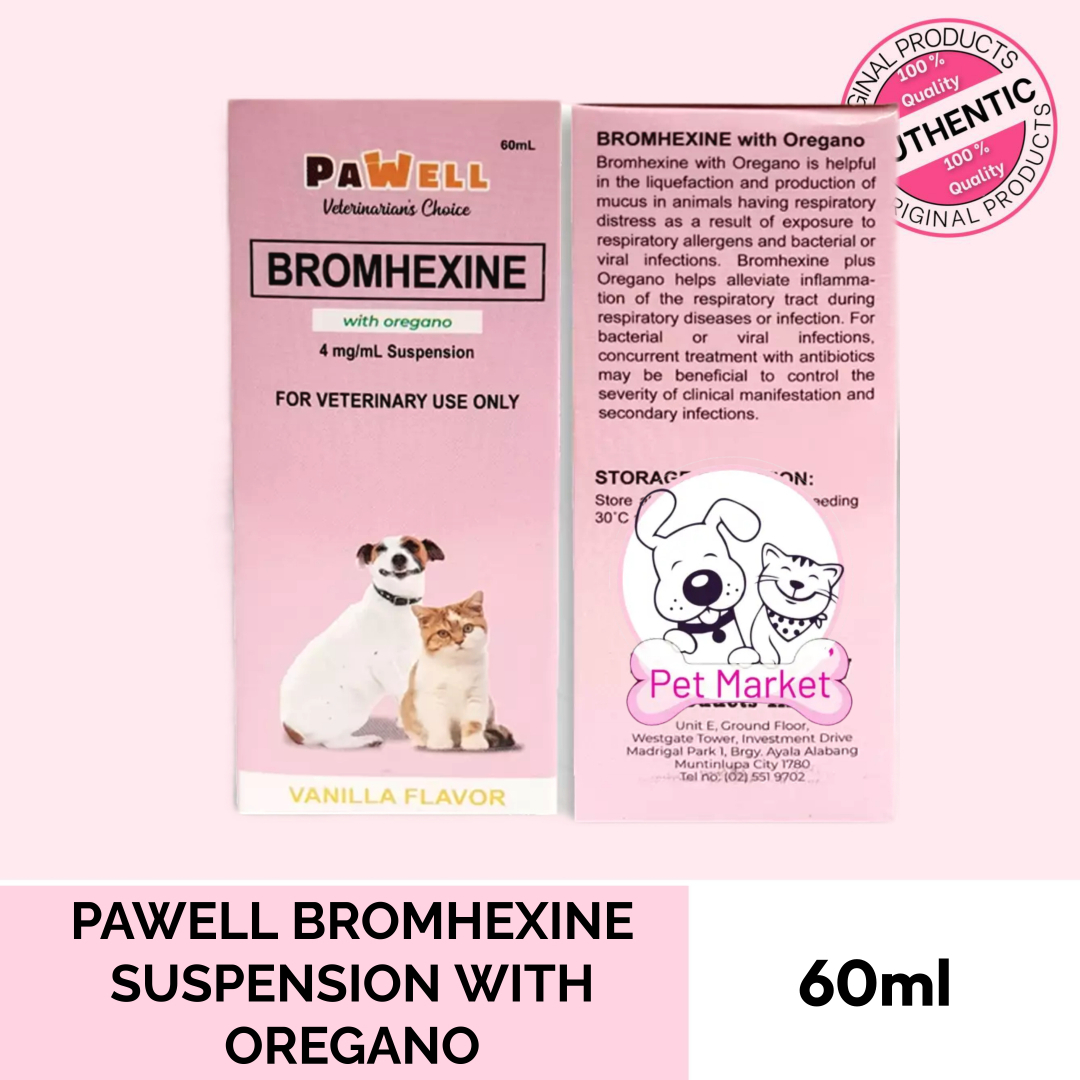 Pawell Bromhexine with Oregano Vanilla Flavor for Pets 60ml | Lazada PH