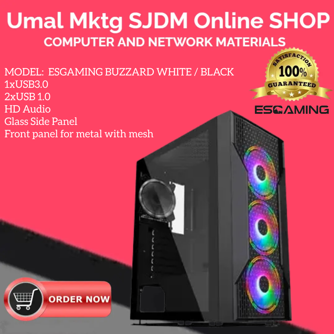 ESGAMING BUZZARD WHITE / BLACK CASING | Lazada PH