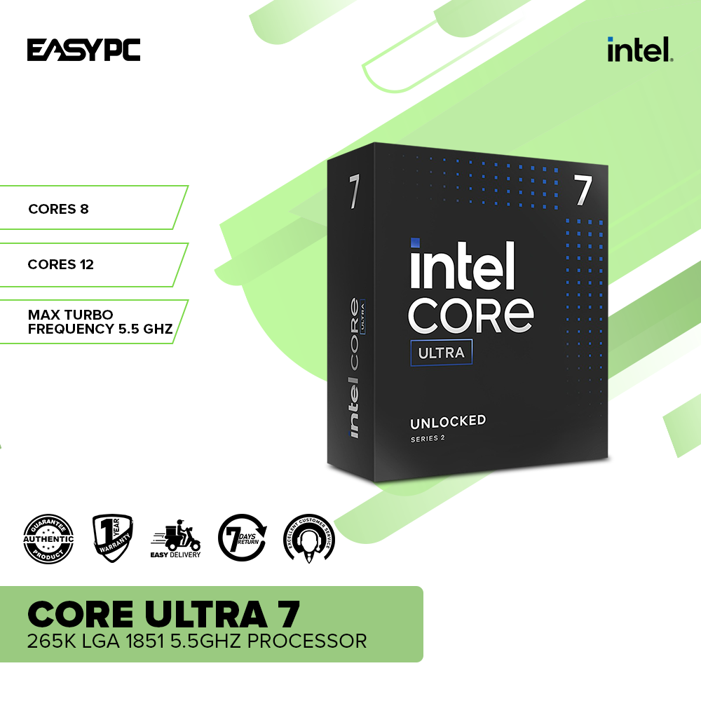 EasyPC | Intel Core Ultra 7 Processor 265K LGA 1851 5.5Ghz Desktop ...