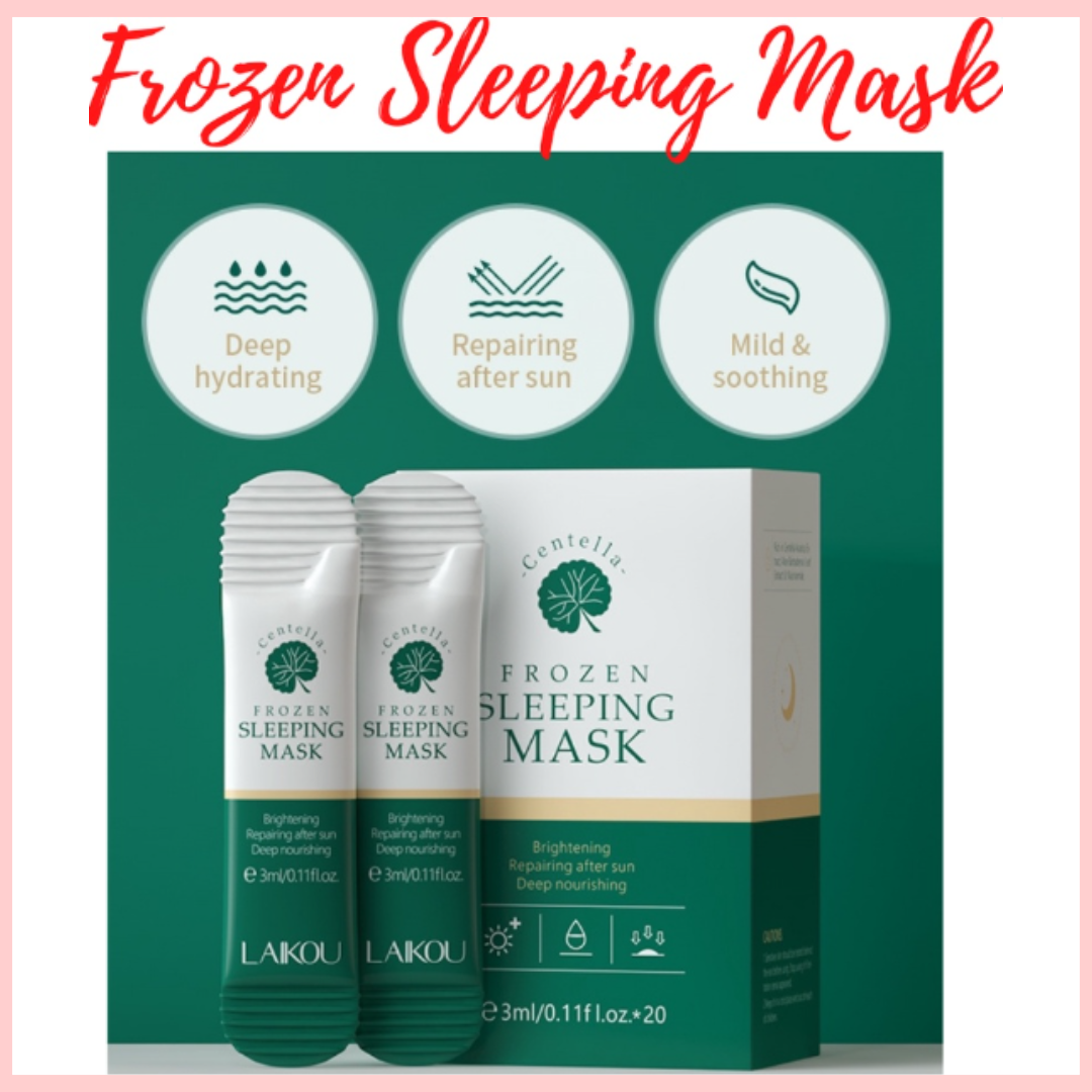 20Pcs/Box Centella Frozen Face Sleeping Facial Mask No-Clean Brighten ...