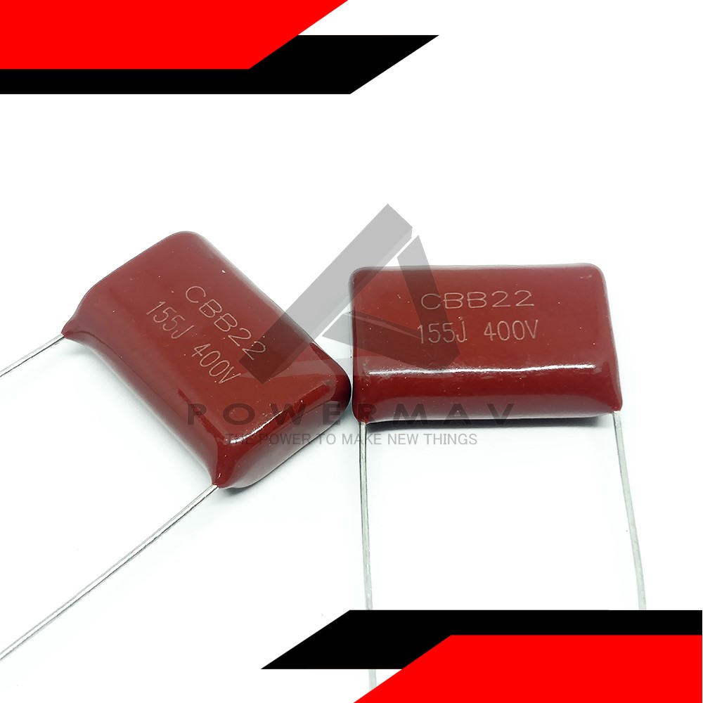 2pcs orignal 155j 400v cbb22 capacitor Polyester Film Capacitors ...