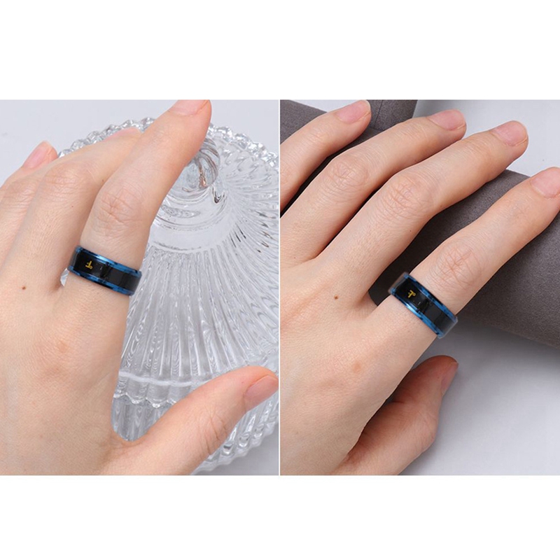 Temperature Ring Fashion Smart Stainless Steel Classic Wedding Couple ...