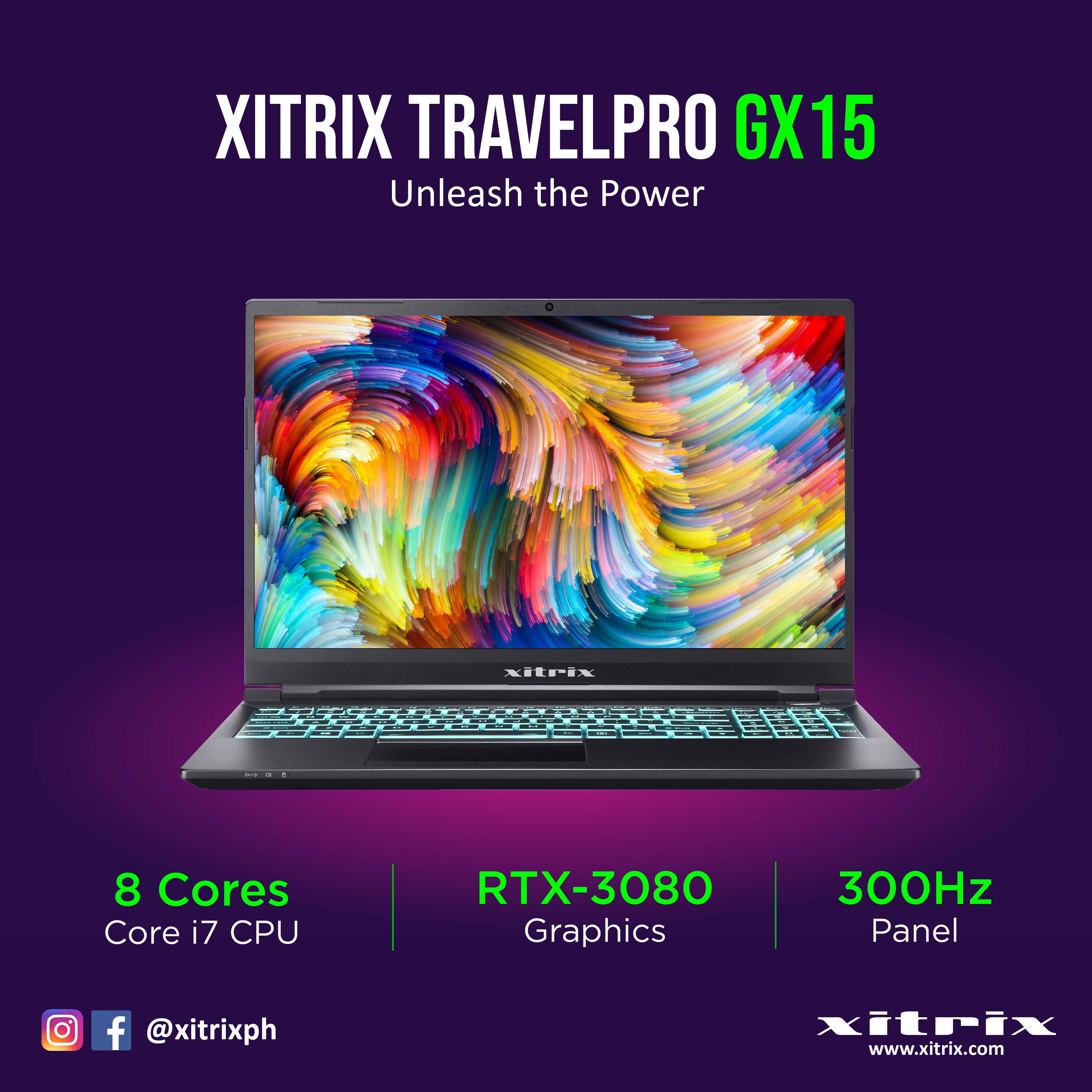 "Xitrix TravelPro GX15 (GeForce RTX-3080; 300Hz 15.6 FHD; Core i7 ...