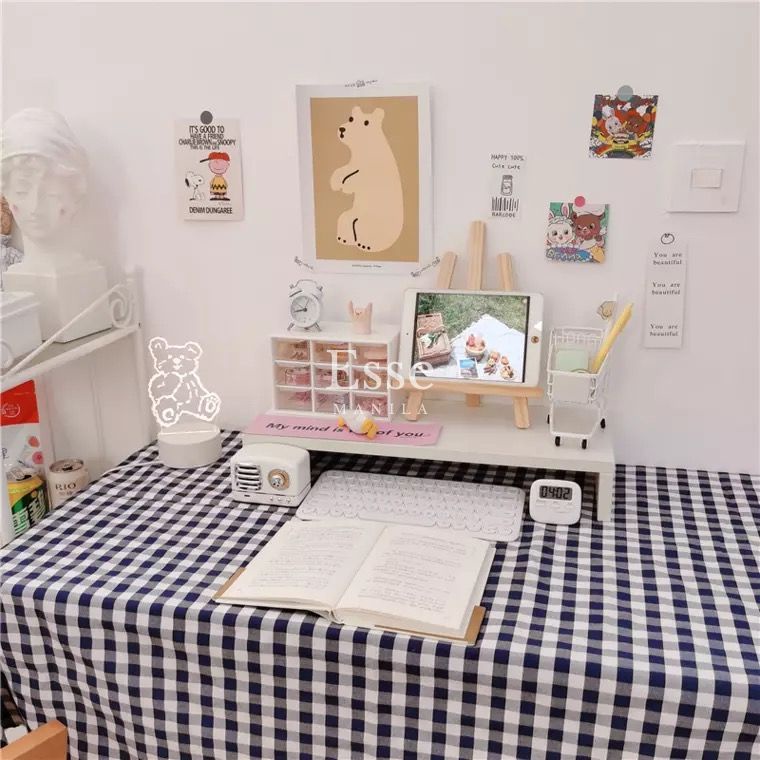 Esse Manila Nordic Minimalist Wooden Monitor Stand & Riser Desktop ...