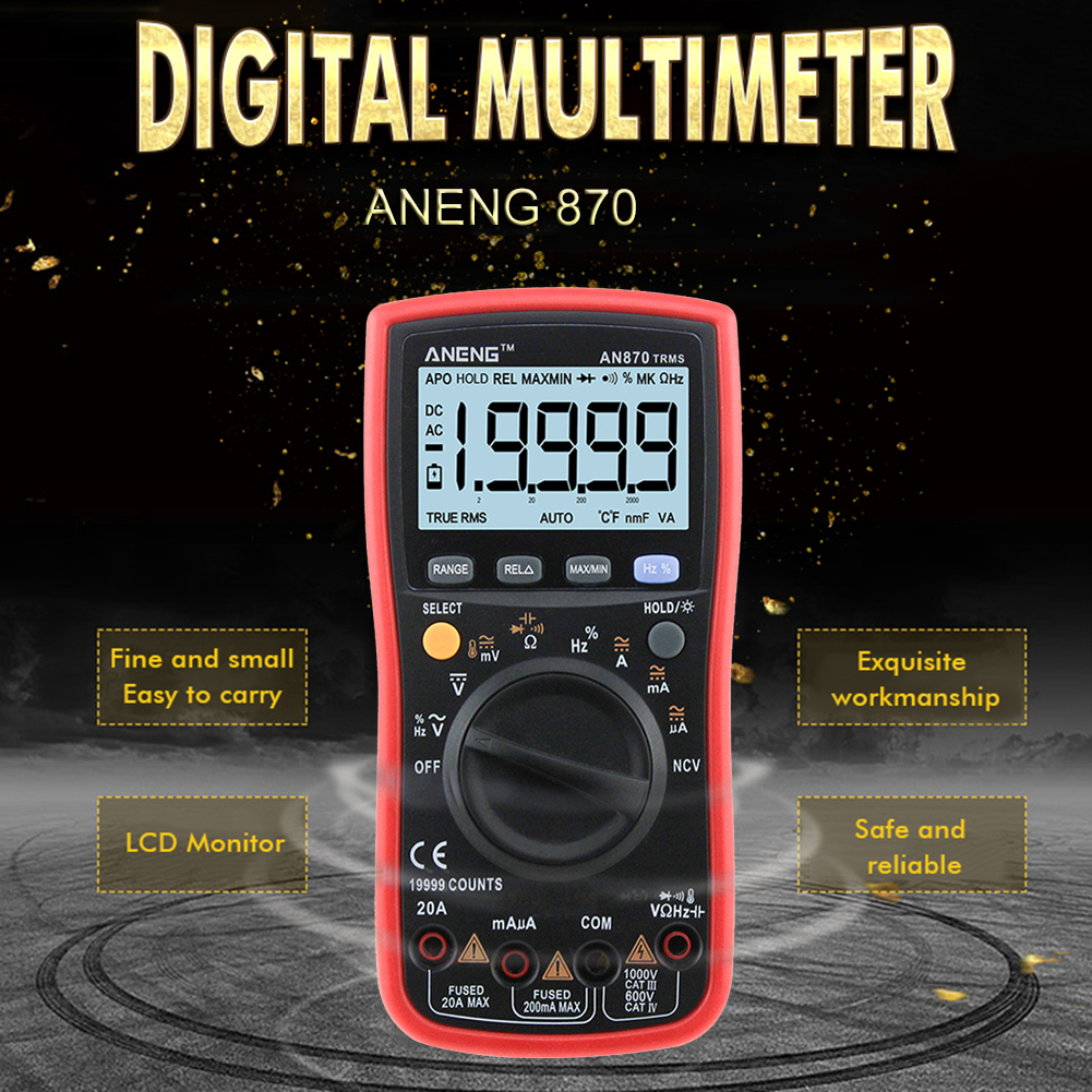 ANENG AN870 19999 COUNTS True-RMS Auto Range Digital Multimeter | Lazada PH