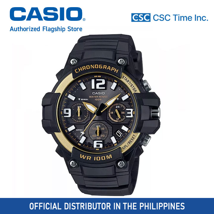 Casio (MCW-100H-9A2VDF) Black Resin Strap 100 Meter Date Display Watch ...
