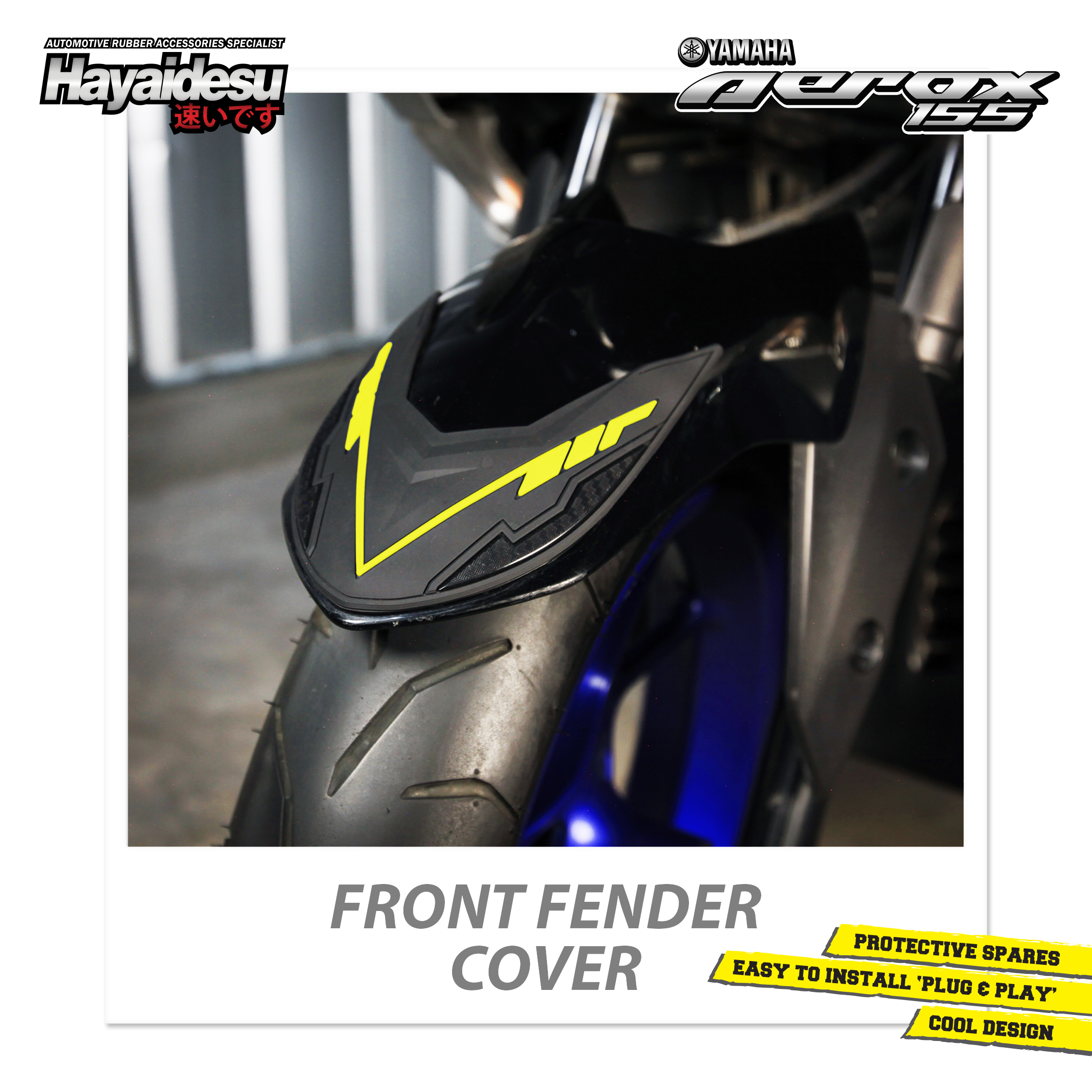 Hayaidesu Yamaha Aerox V1 Front Fender Body Protector Cover | Lazada PH