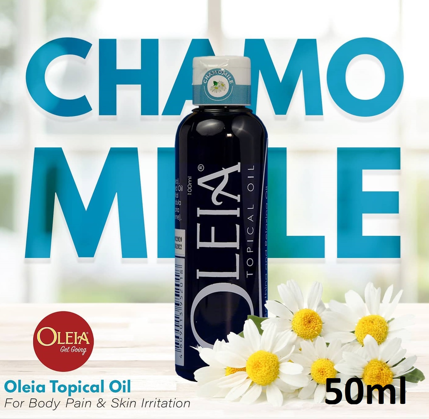 Oleia Topical Oil, Chamomile, 50mL, Cetylated Fatty Acid Oil, Soothing ...
