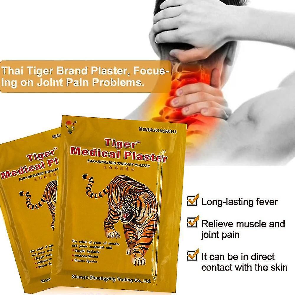 8Pcs/Bag Chinese Black Tiger Herbal Patch Plaster Soothing Muscles ...