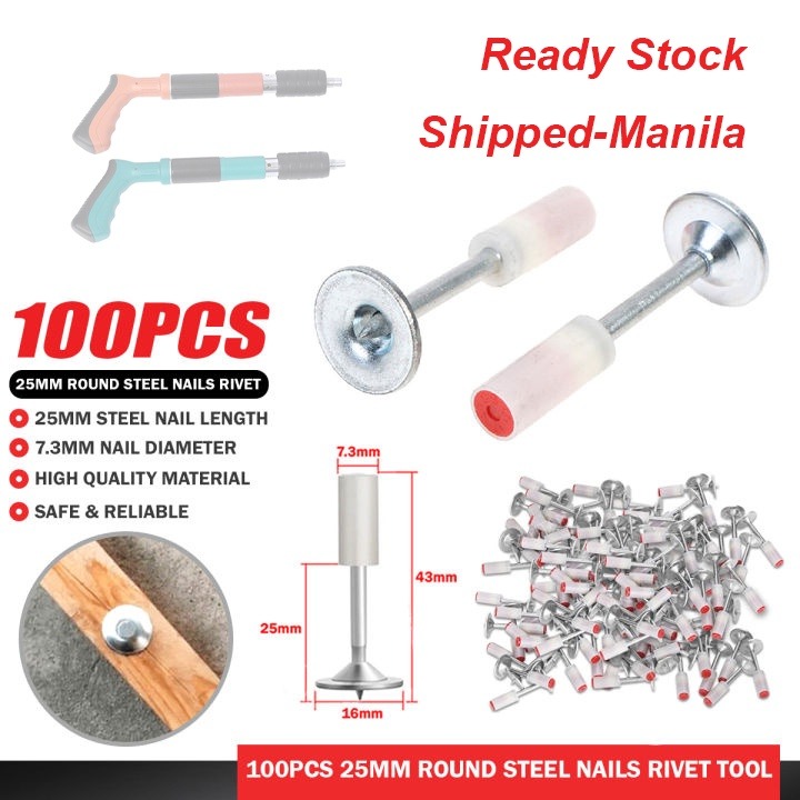 100pcs Steel Nail Gun Mini Rivet Gun Bullet Nail Gun Concrete Fire Nail ...