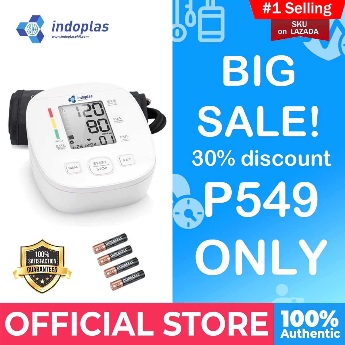 Indoplas EBP305 Automatic Blood Pressure Monitor | Lazada PH