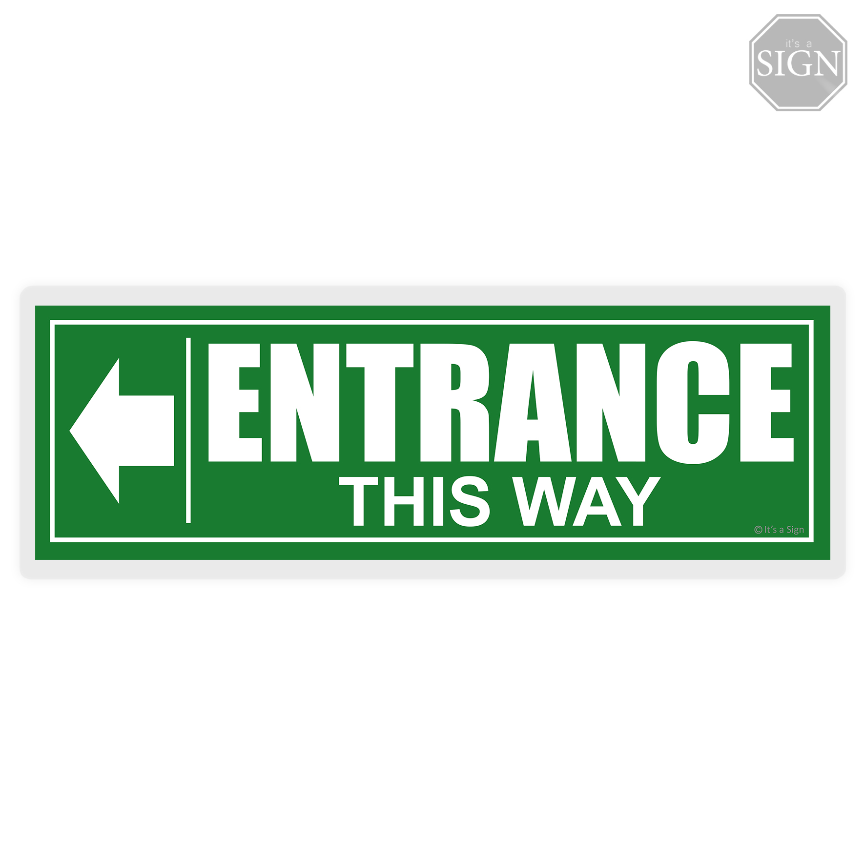 Entrance Exit This Way Left Right Sign Label - Laminated Signage - 4 x ...