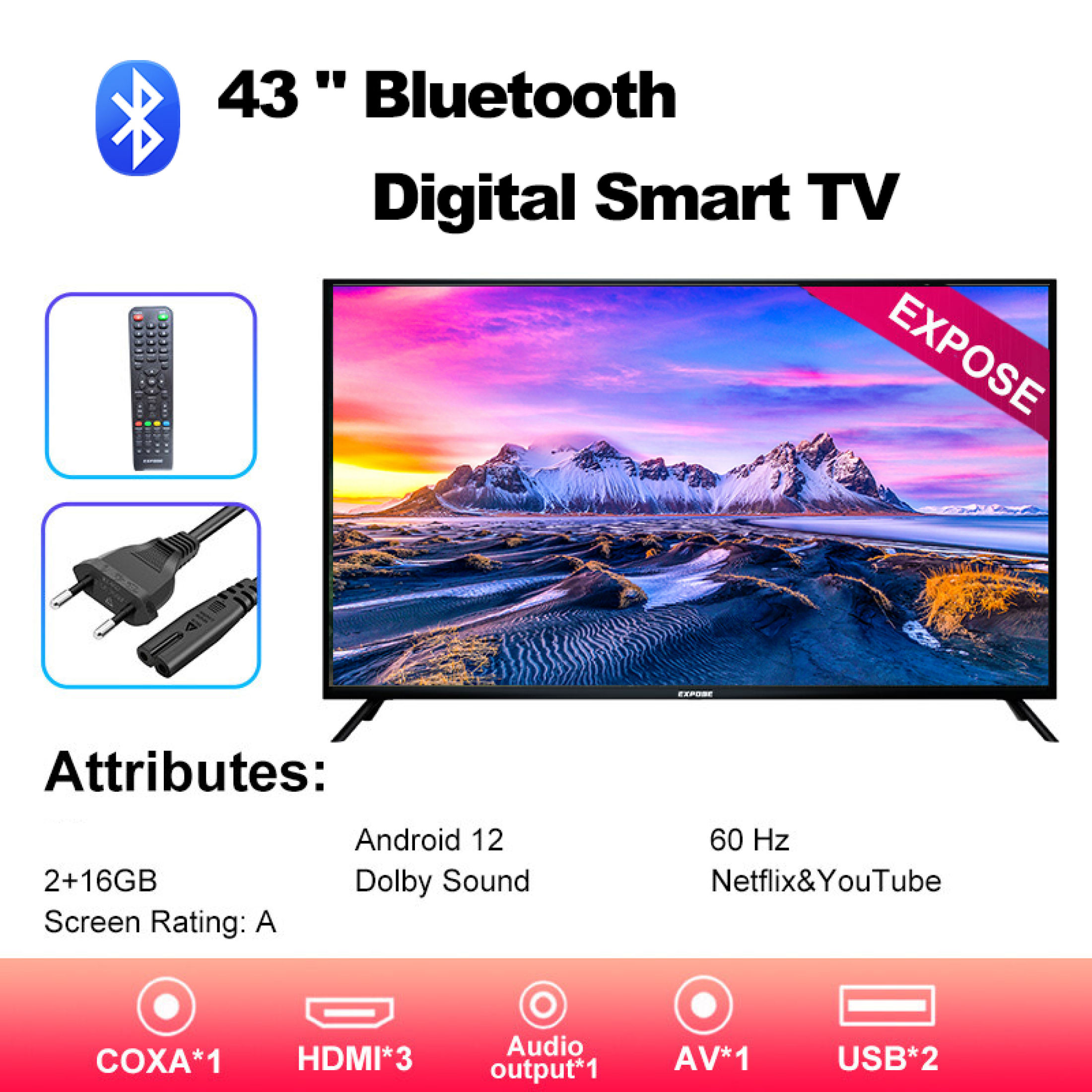 EXPOSE SMART TV LED TV DTV/ATV 24 32 43 50 Inch TV Flat Screen ...