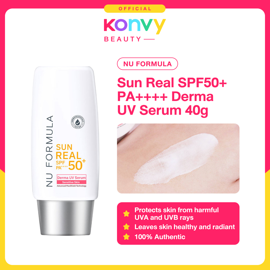 Nu Formula Sun Real SPF 50+ PA++++ Derma UV Serum 40g (Lightweight ...