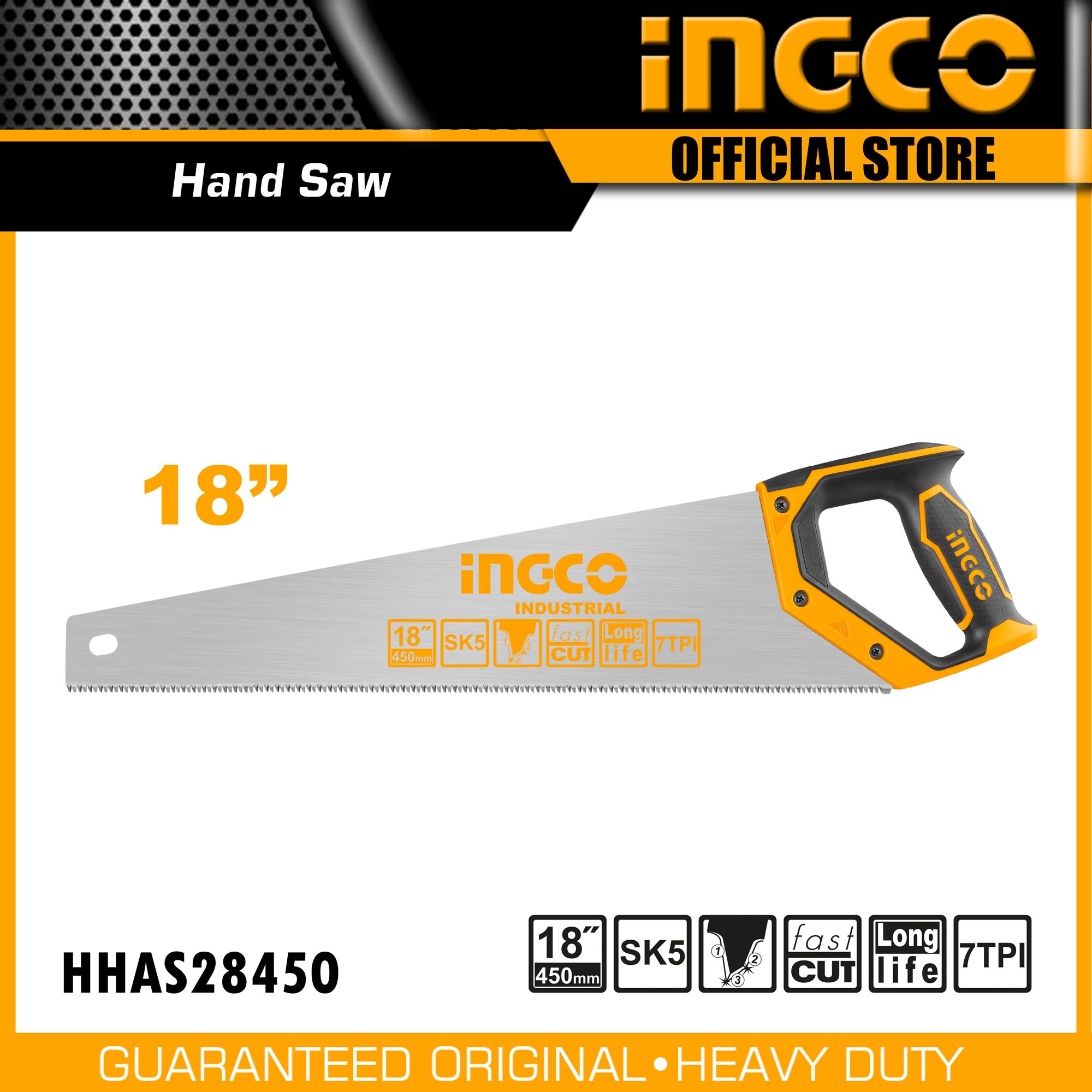 INGCO Handsaw Hand Saw Lagari 7TPI 18" for Wood Working Carpentry Tool ...