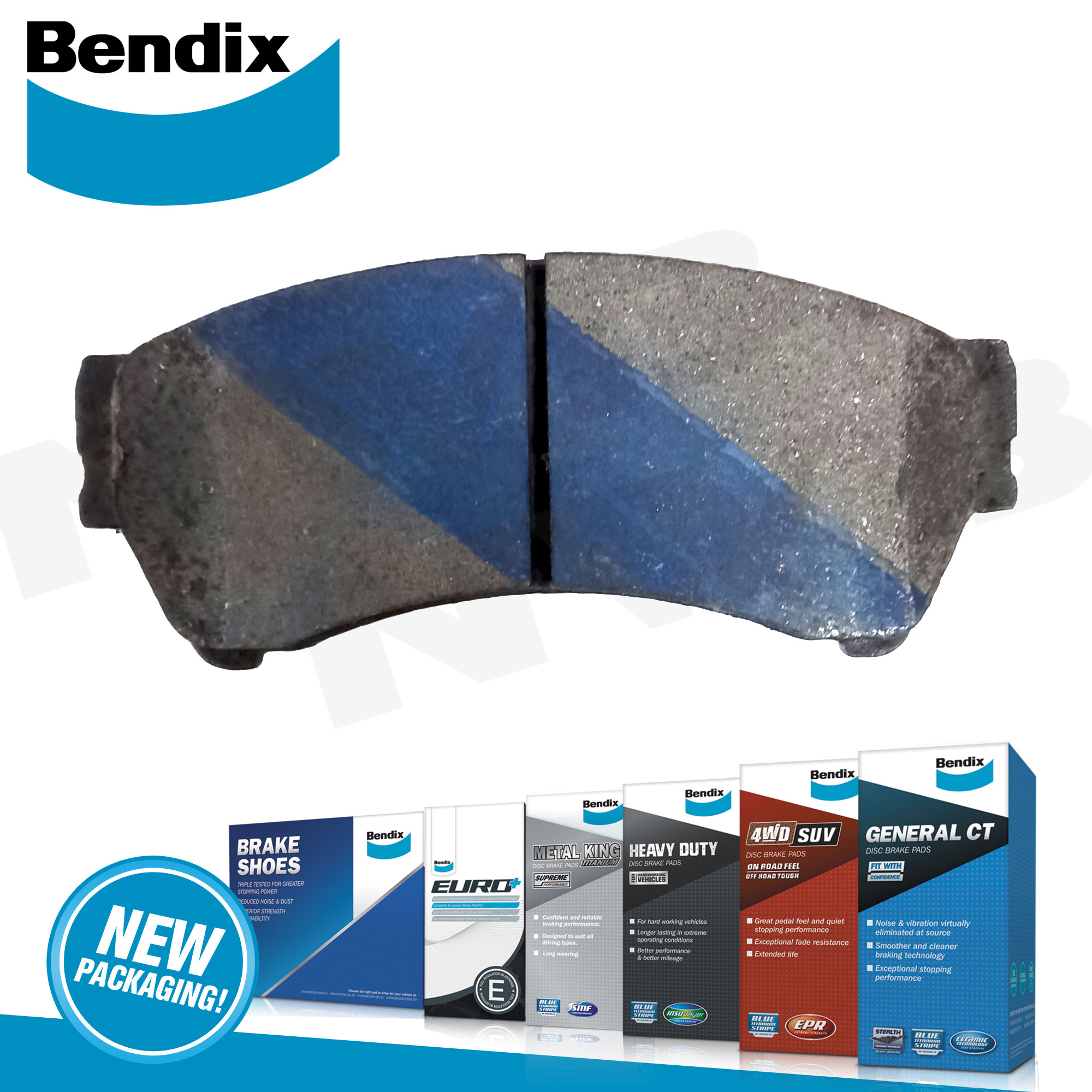Bendix Brake Pads Front Set HD for Mazda 6 2.3, 2.5 2005-2010 (DB1942 ...