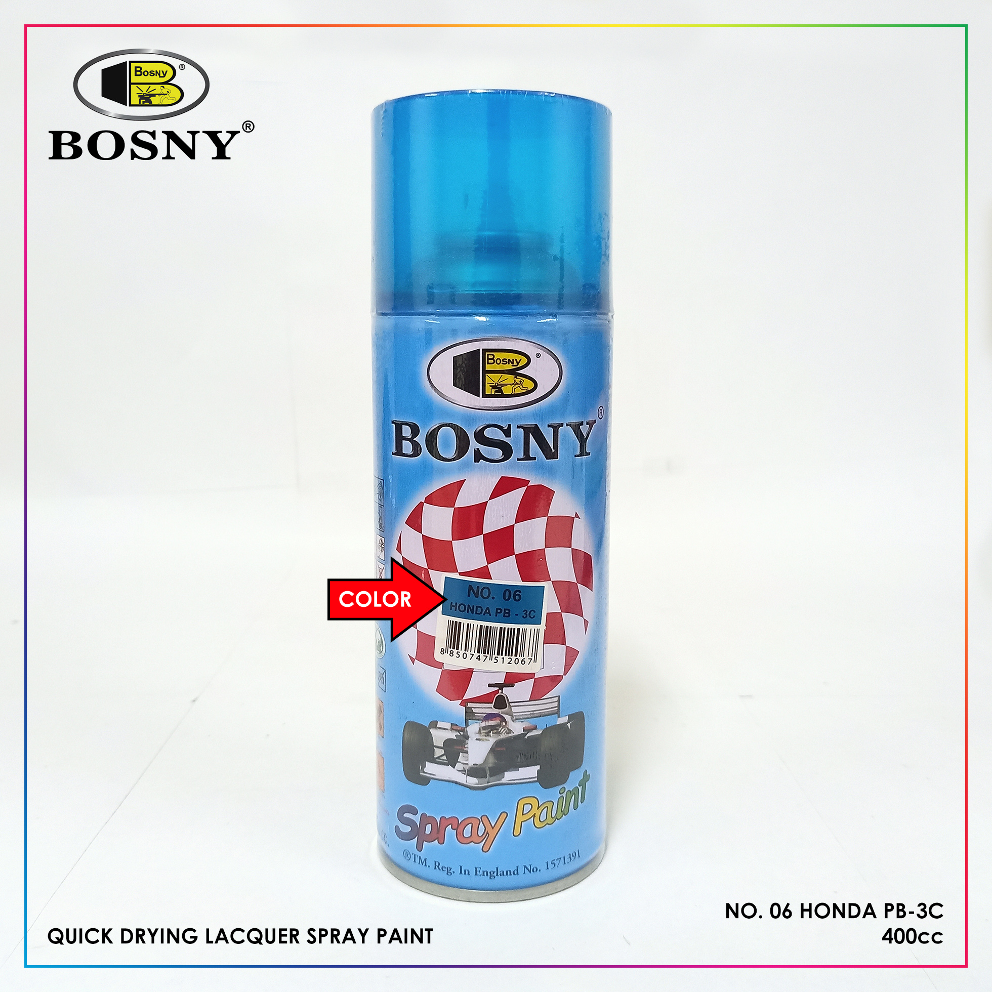 Bosny Candy Tone Spray Paint Honda Blue PB-1C No.03 BSNY03 | Lazada PH