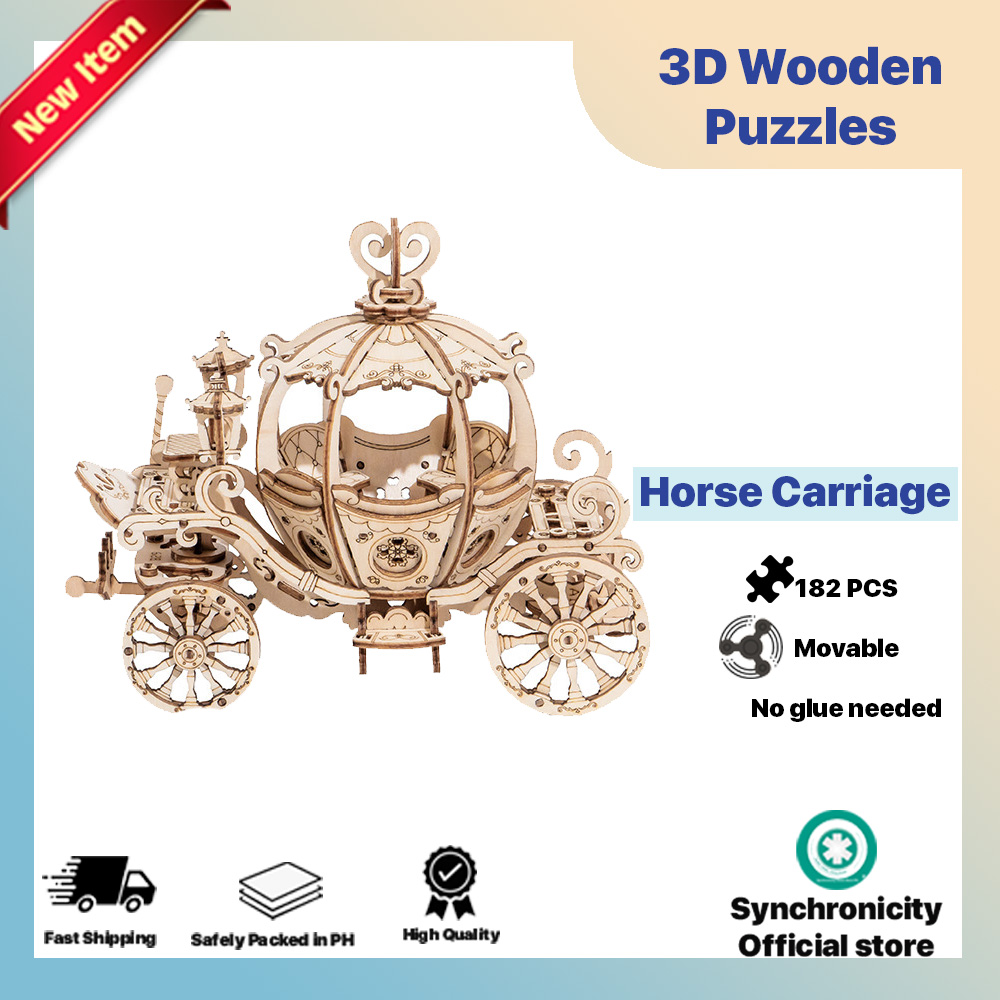 DIY 3D Wooden Puzzle Assembly Model Kits Toys for Children Kids Girls ...