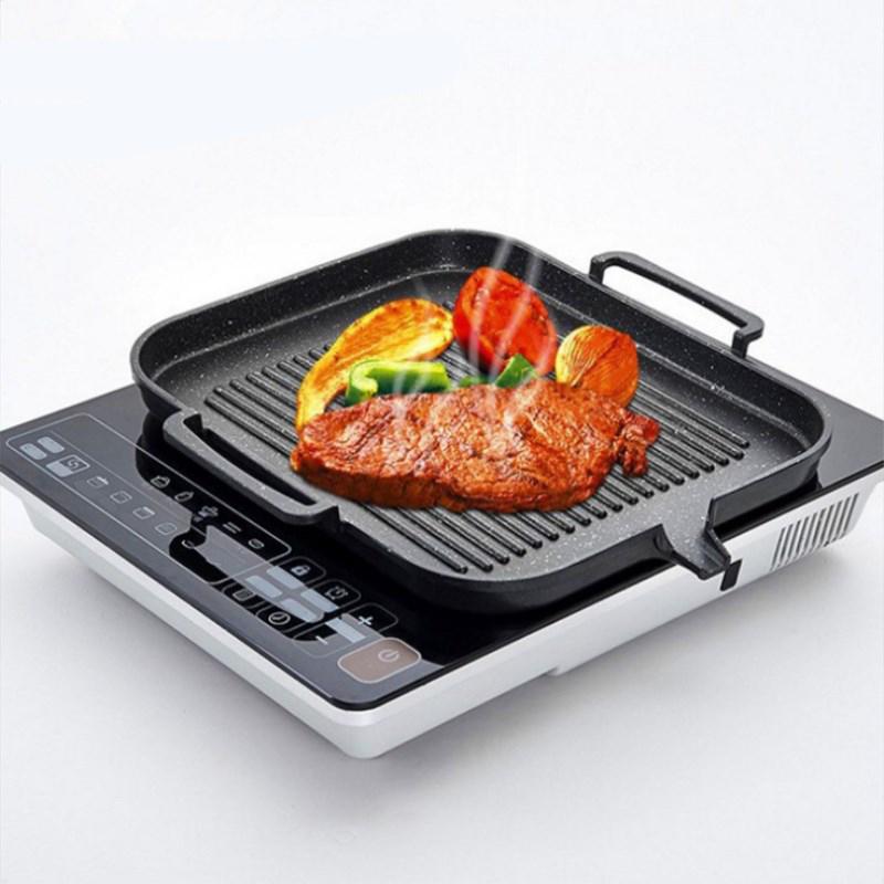 Induction Cooker Baking Tray Square Barbecue Tray Teppanyaki Smokeless ...