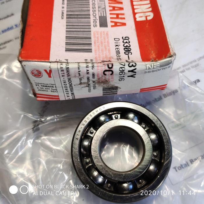 ORIGINAL YAMAHA FRONT WHEEL BEARING (6300) (PER PC) FOR MIO SOUL i 115 / MIO MXI 125 (93306 ...