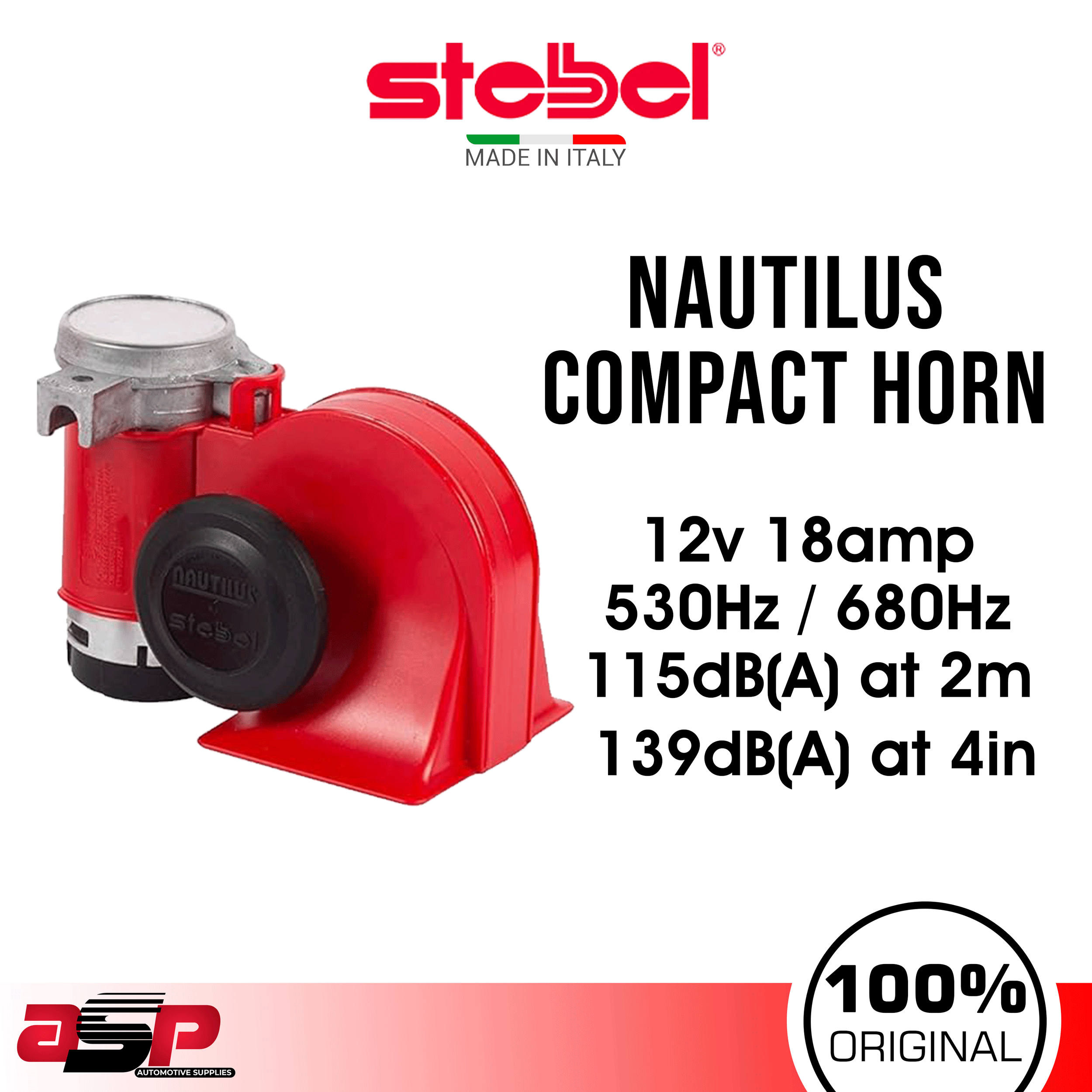 Stebel Nautilus Compact Horn 12 volts 18amp 530Hz / 680Hz | Lazada PH