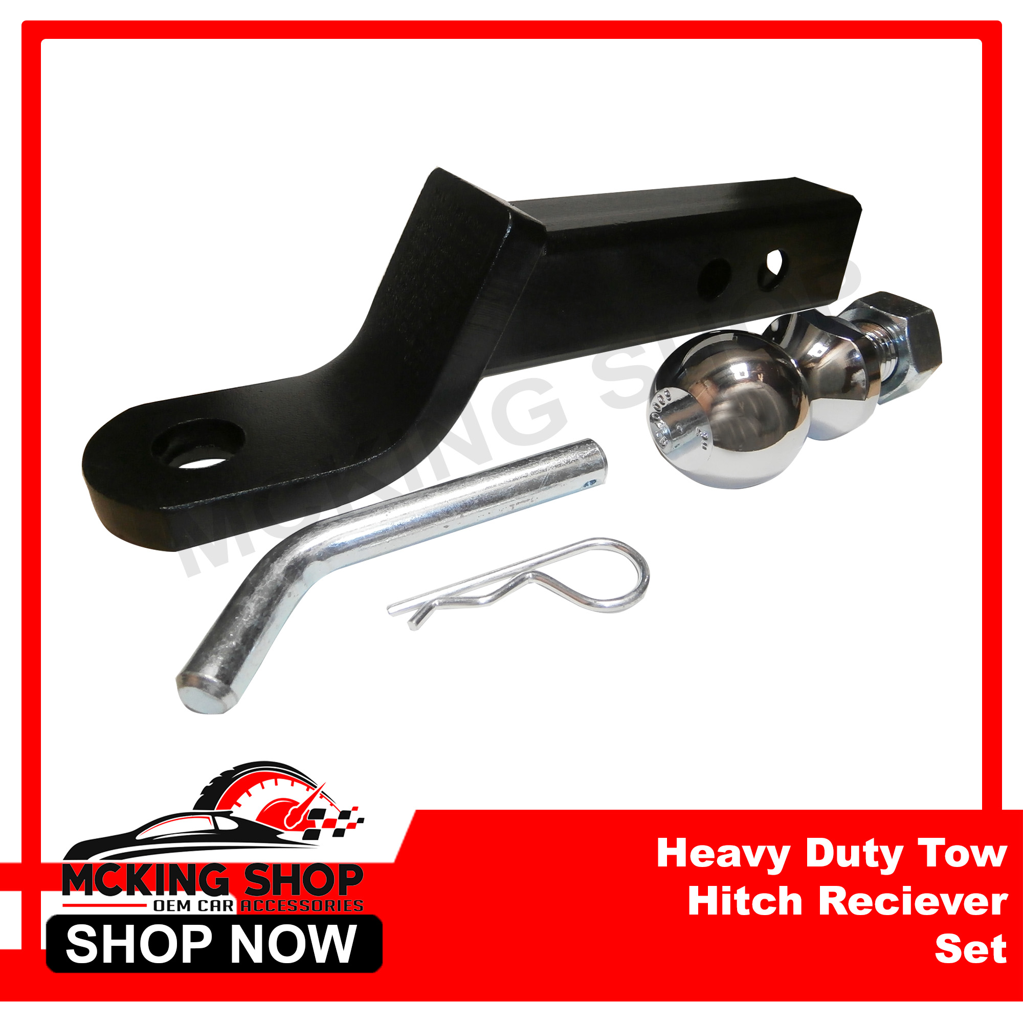 Heavy Duty Tow Hitch Reciever with Tow Ball & Pin Lock Set | Lazada PH