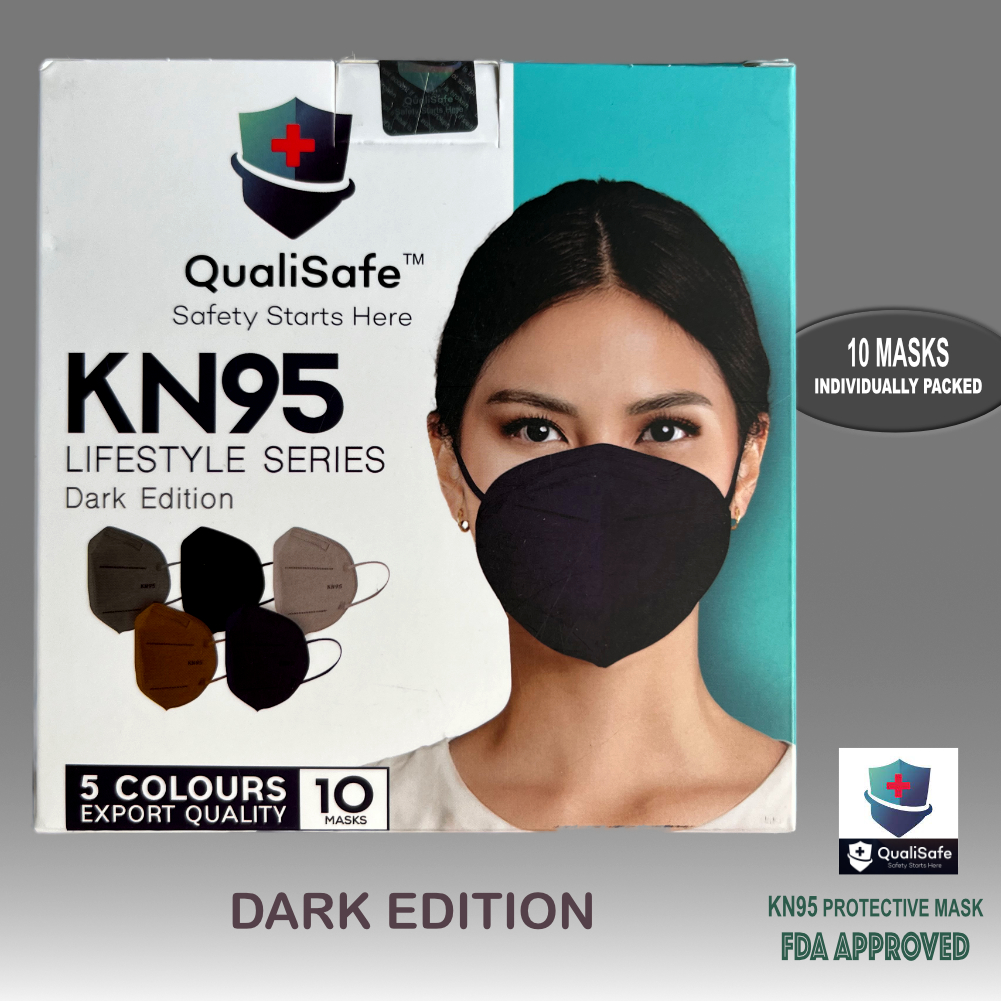 QualiSafe KN95 [DARK EDITION] 5 Layers Protective Mask Medical Grade ...
