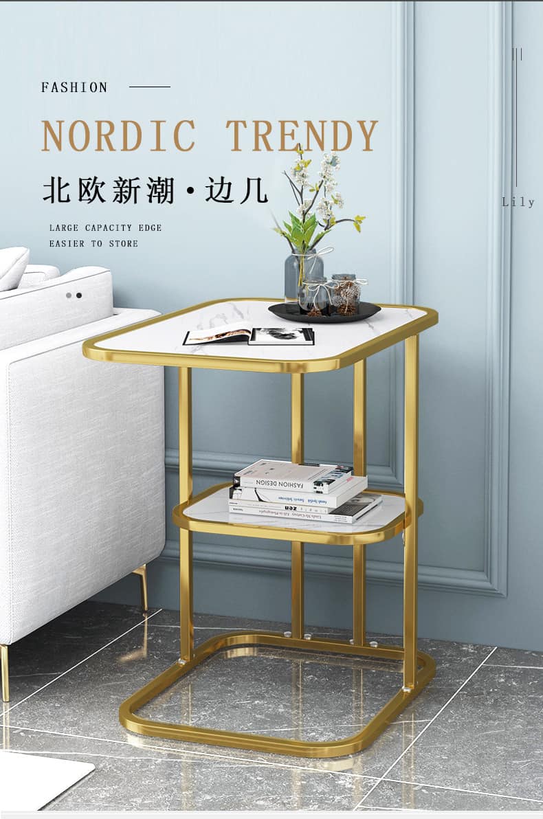SIDE TABLE GOLD FRAME | Lazada PH