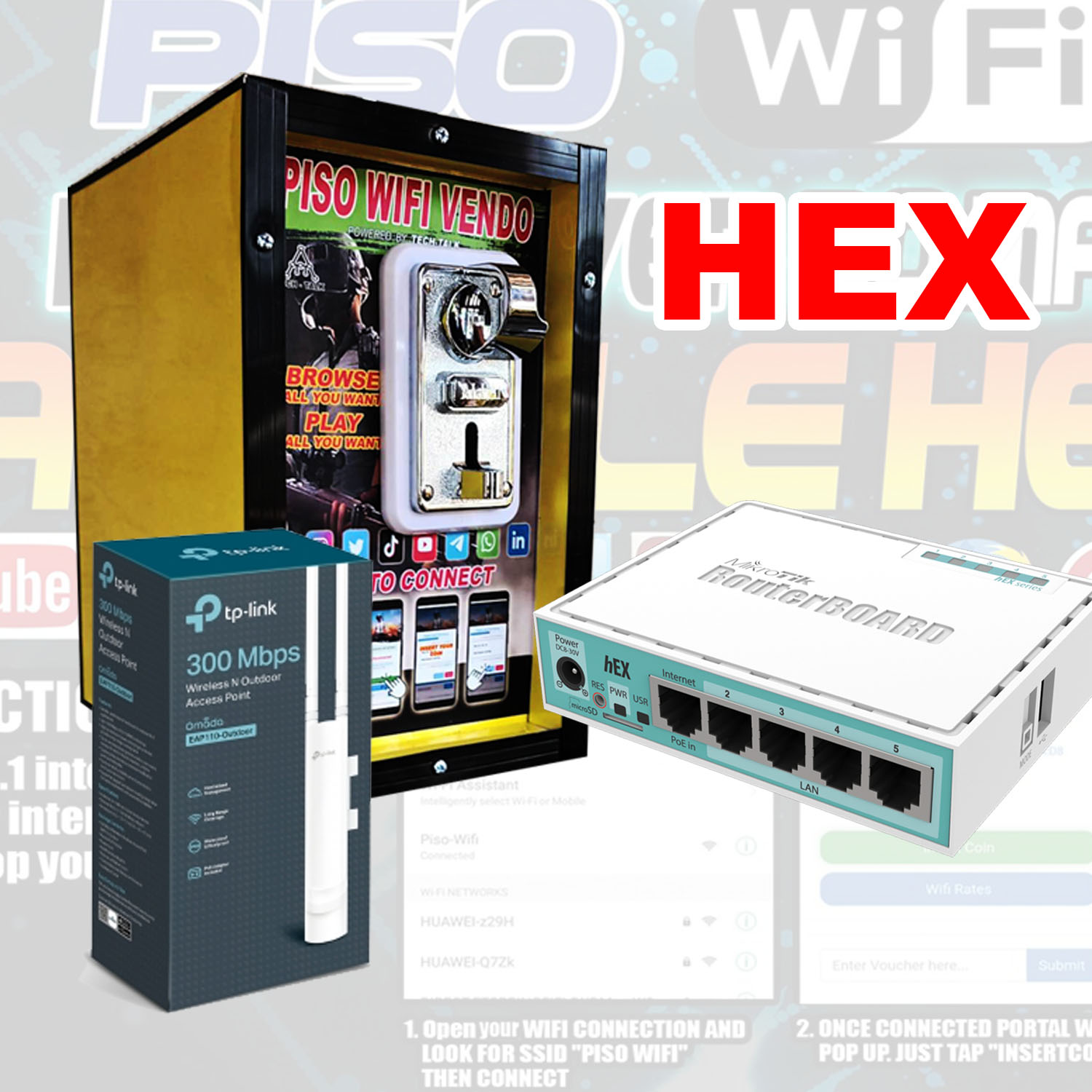 PISO WIFI VENDO MACHINE COMPLETE SET WITH TPLINK EAP110:𝗣𝗟𝗨𝗚 𝗔𝗡𝗗 𝗣𝗟𝗔𝗬 ...