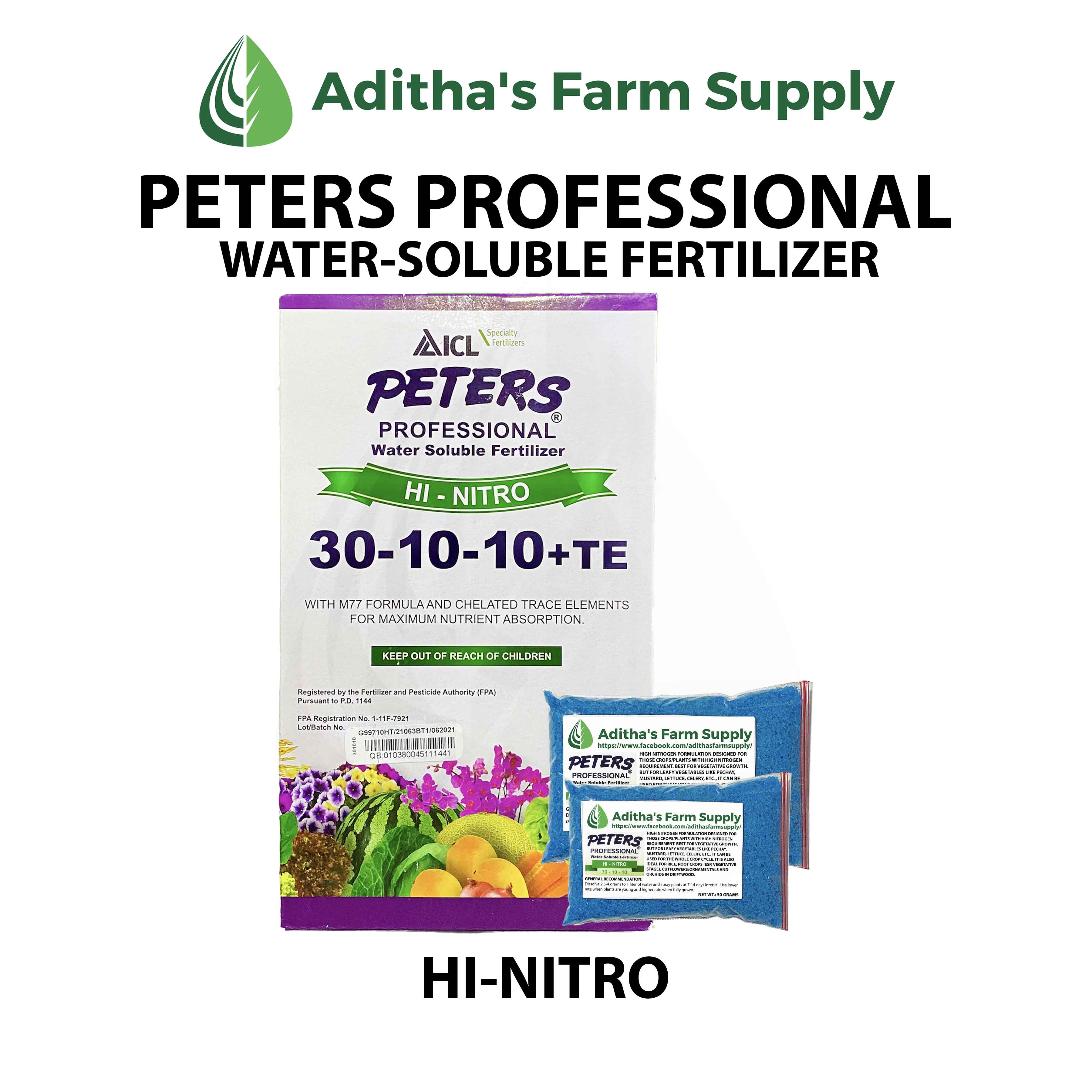 Peters Professional Water Soluble Fertilizer (Hi-Nitro, Blossom/Yield ...
