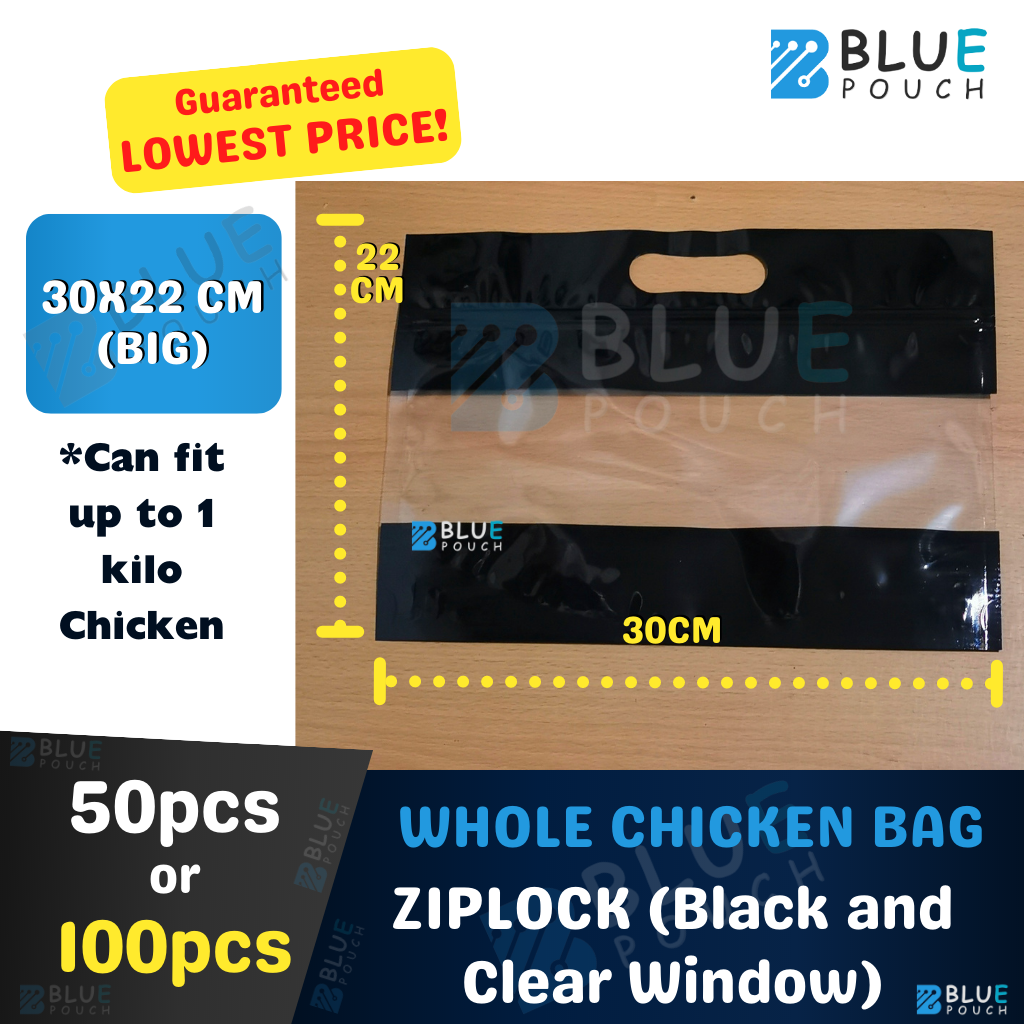 (Whole / Half Size) Roasted Chicken Bag Black Ziplock - Lechon Belly ...